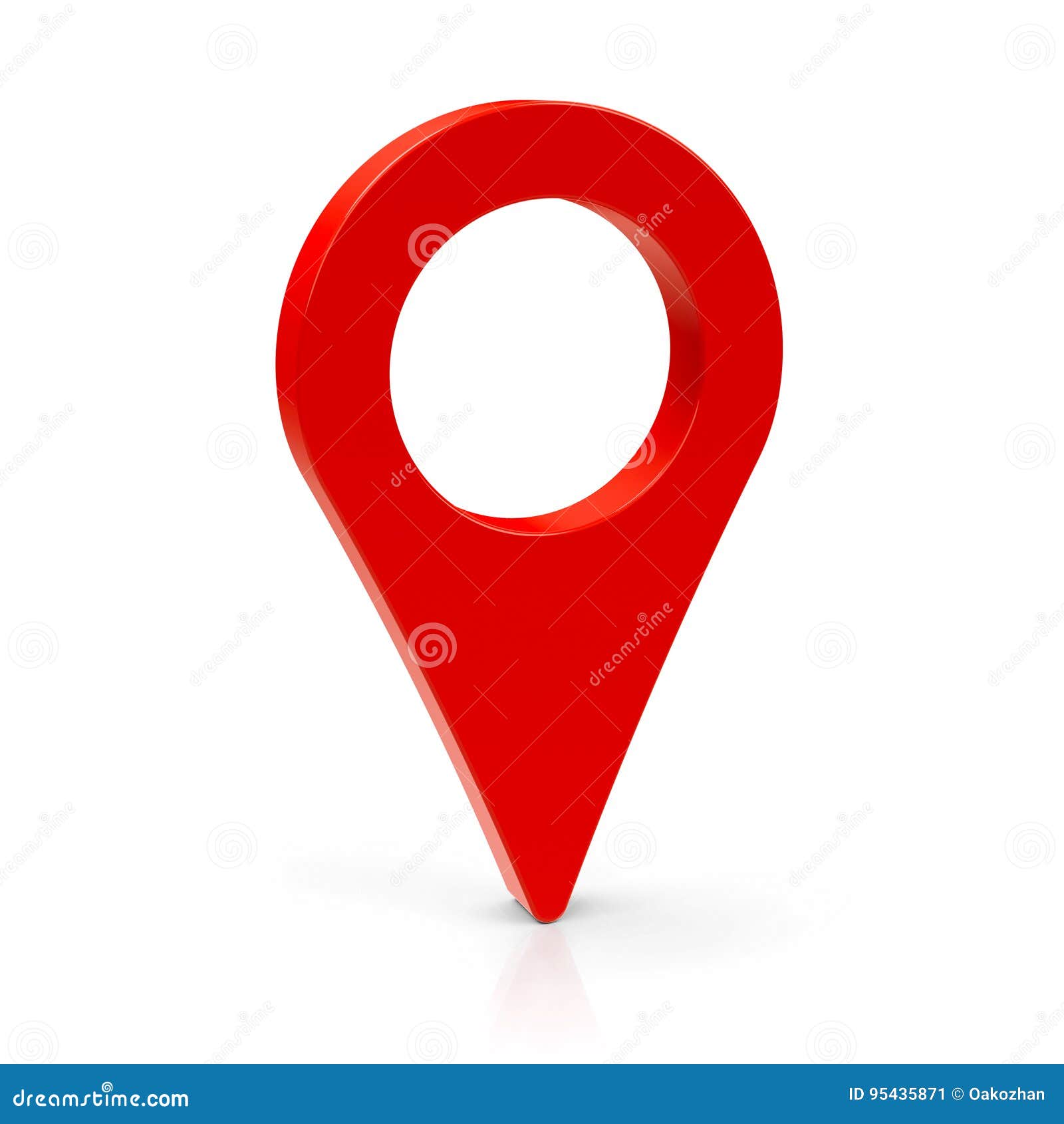 Red map pointer 3 stock illustration. Illustration of pointer - 95435871