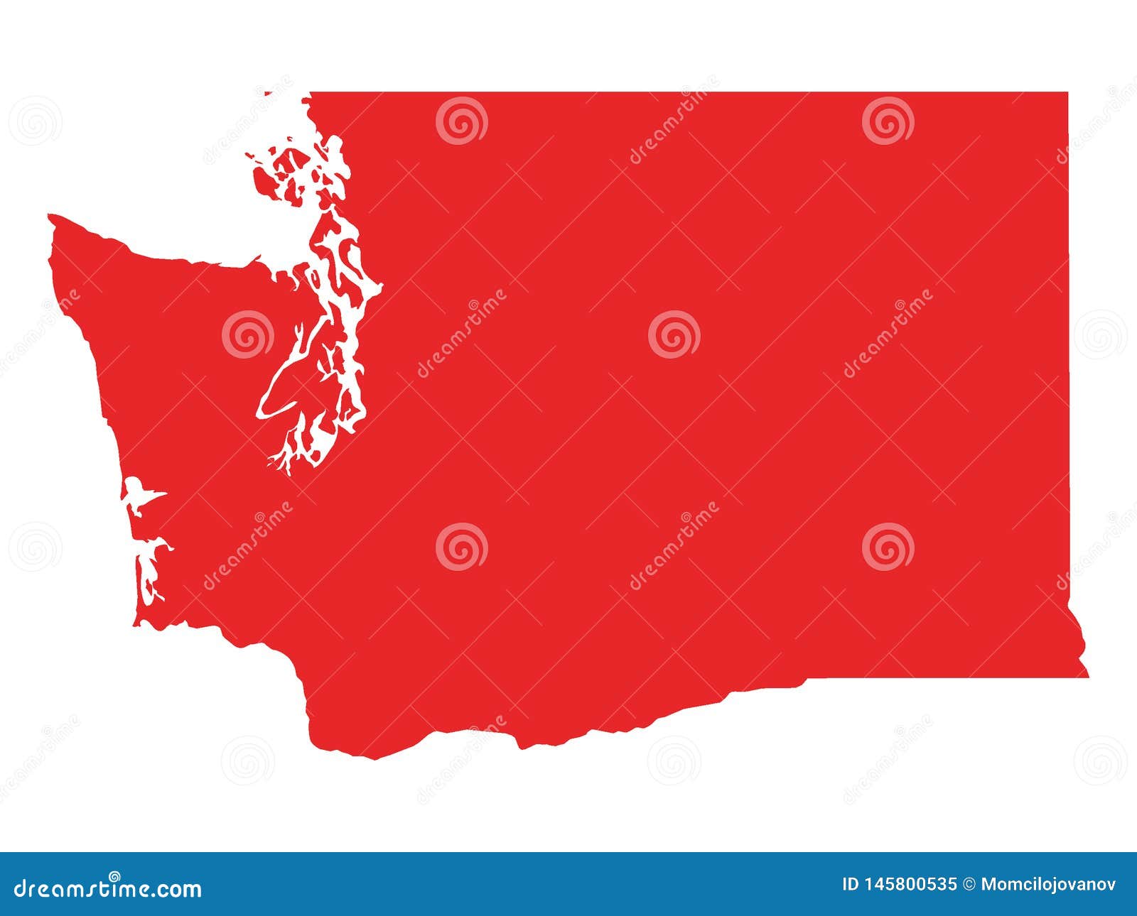 Red Map of US State of Washington DC Stock Vector - Illustration of ...