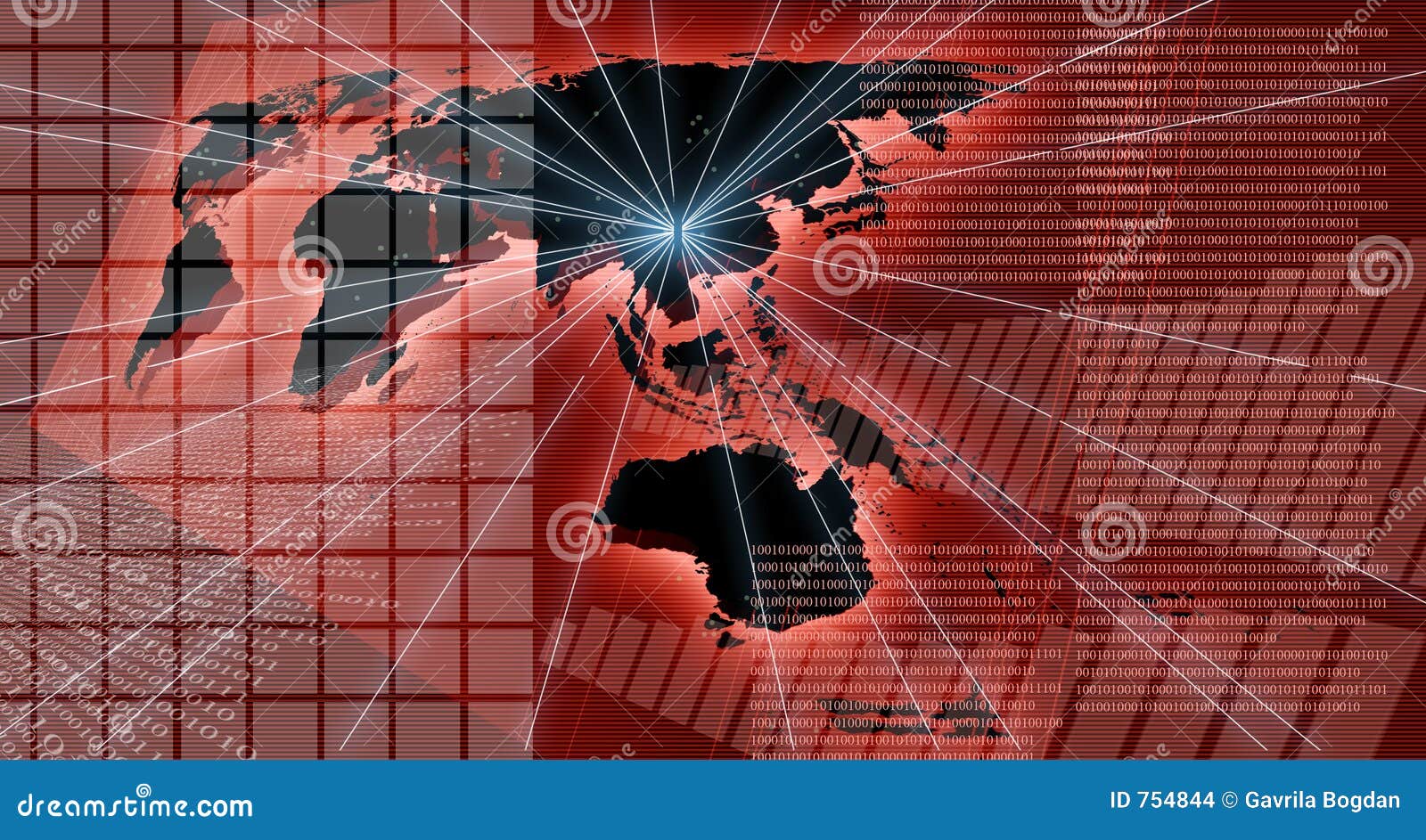 Red map of the world stock illustration. Illustration of grid - 754844