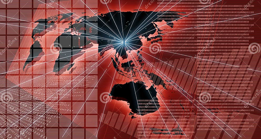 Red map of the world stock illustration. Illustration of grid - 754844