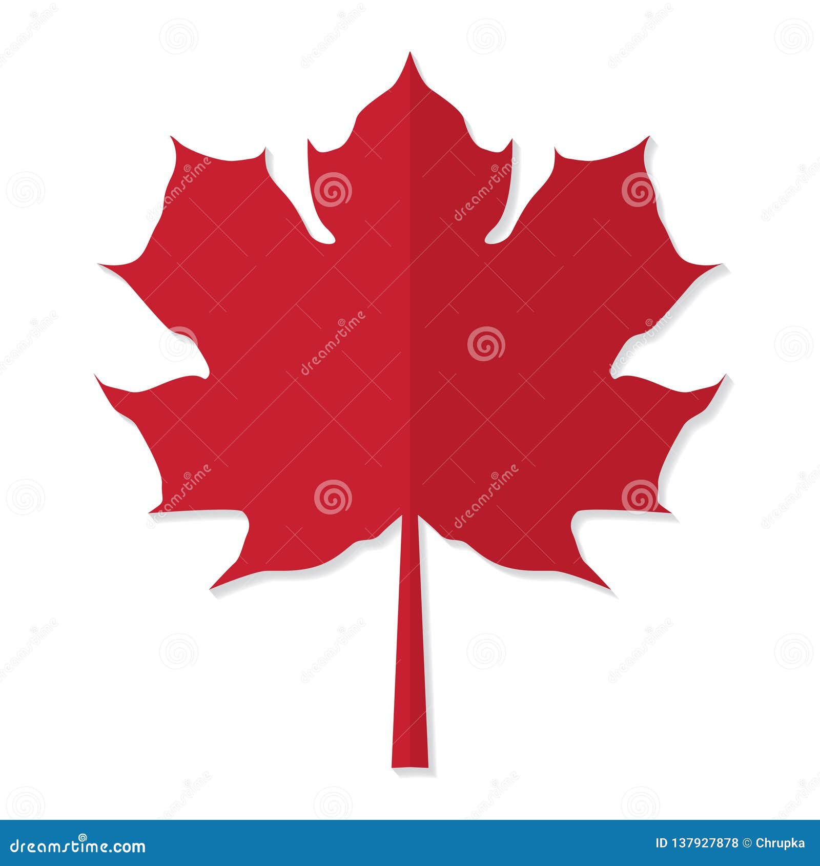 Red maple leaf icon stock vector. Illustration of freshness - 137927878