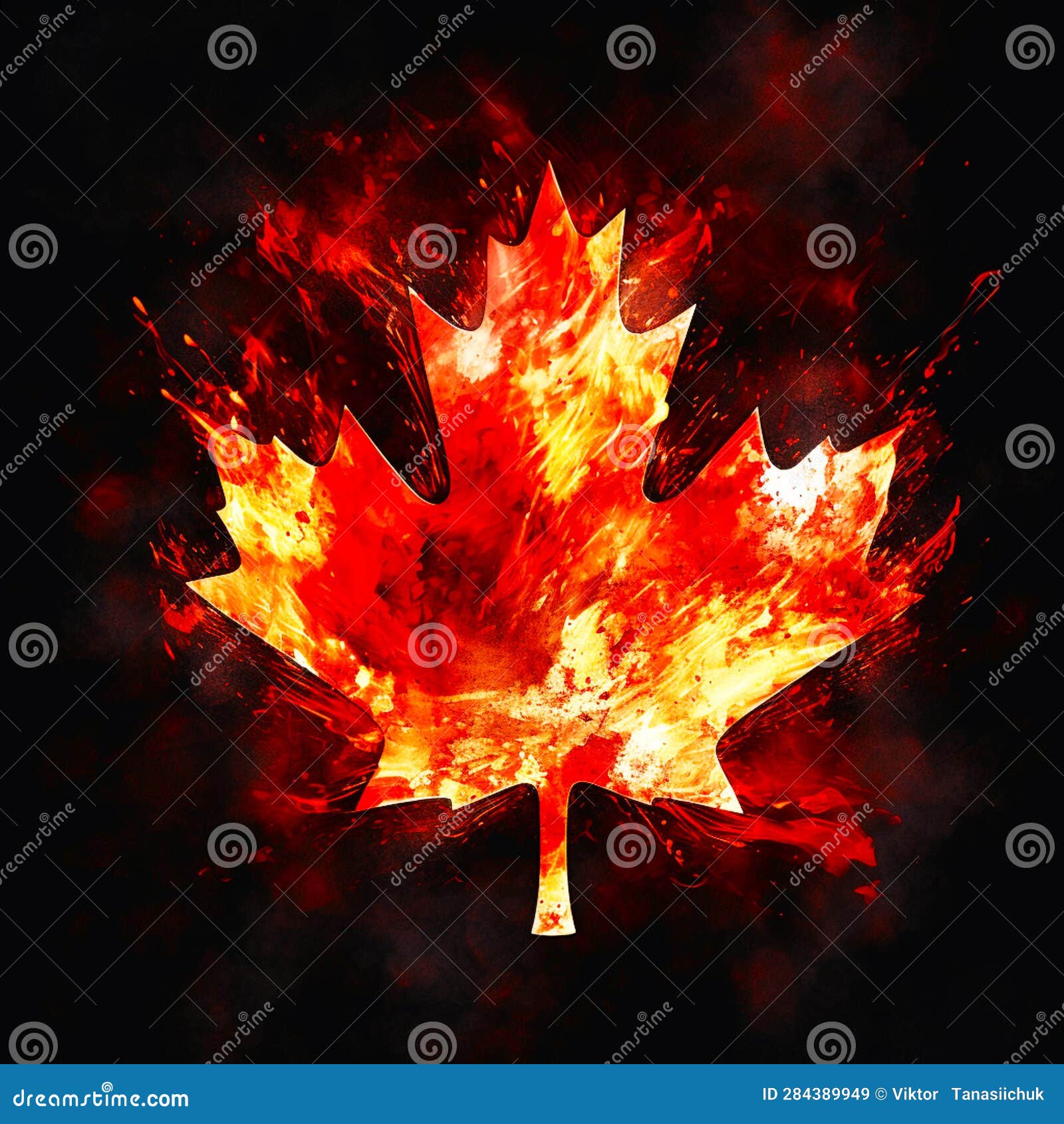 Red Maple Leaf Illustration. Canada Symbol,Maple Leaf Icon. Stock ...