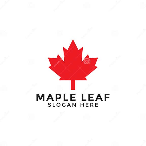 Red Maple Leaf Logo Icon Design Template Vector Stock Vector ...