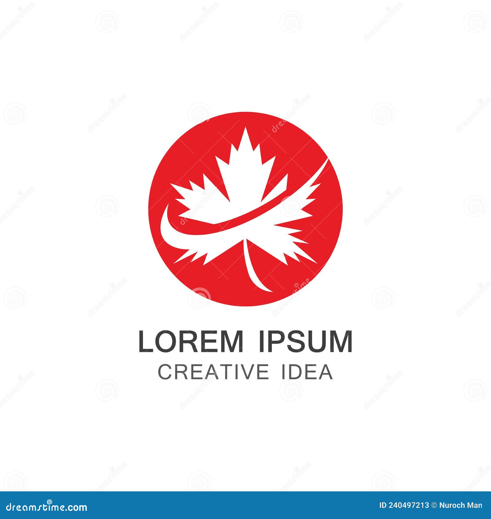 Red Maple Leaf Logo Illustration. Stock Vector - Illustration of logo ...