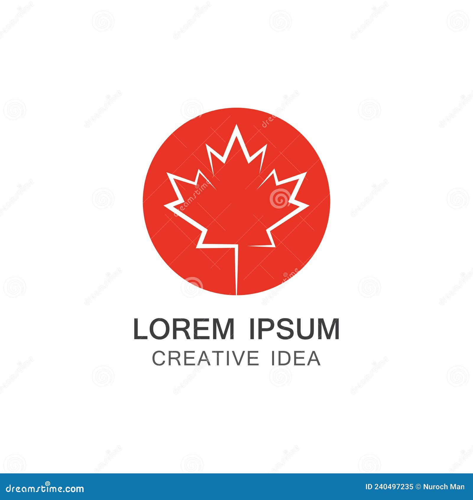 Red Maple Leaf Logo Illustration. Stock Vector - Illustration of nation ...