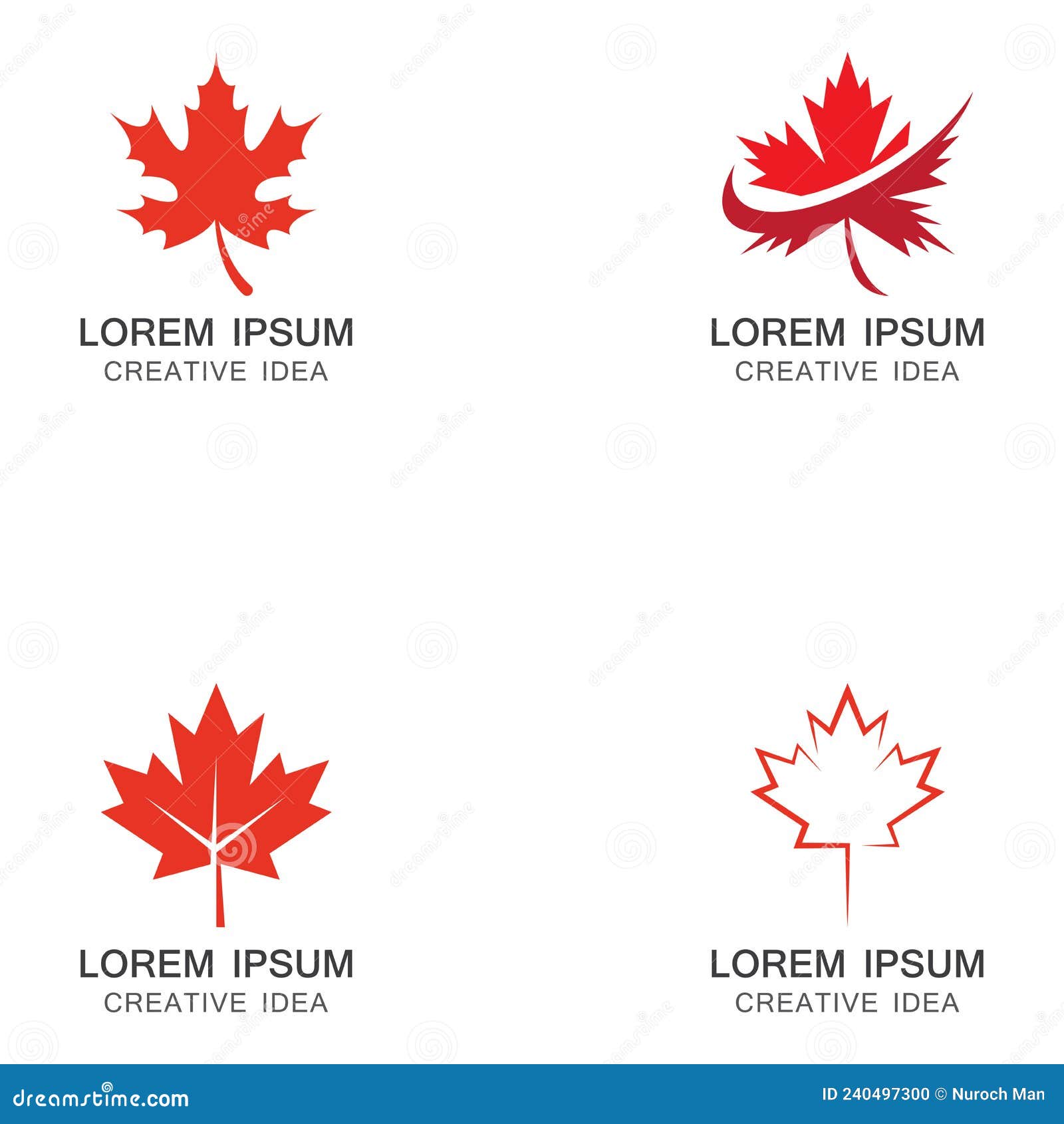 Red Maple Leaf Logo Illustration. Stock Vector - Illustration of ...