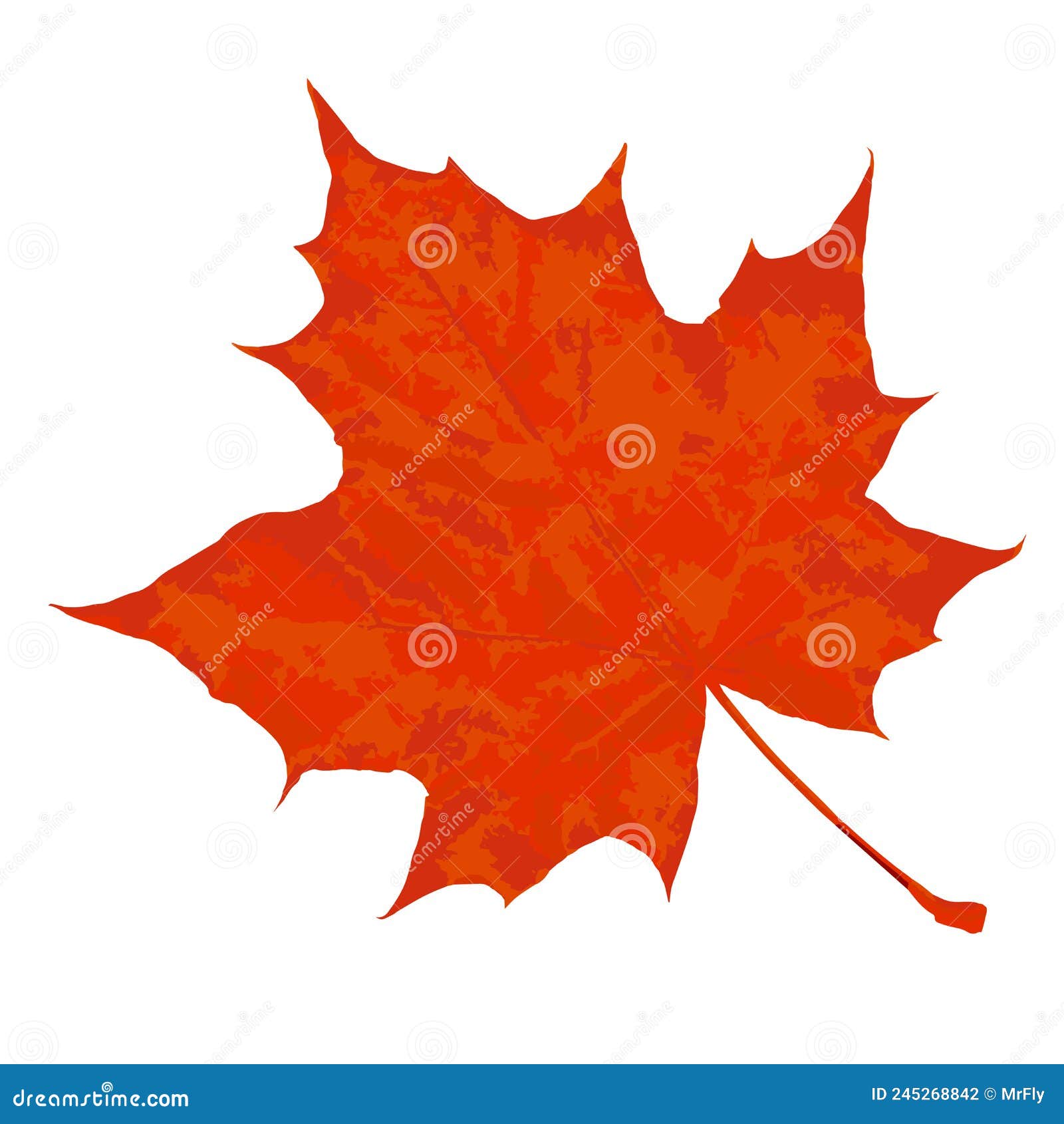 Red Maple Leaf, Natural Tree Leaf, Vector Illustration Stock Vector ...