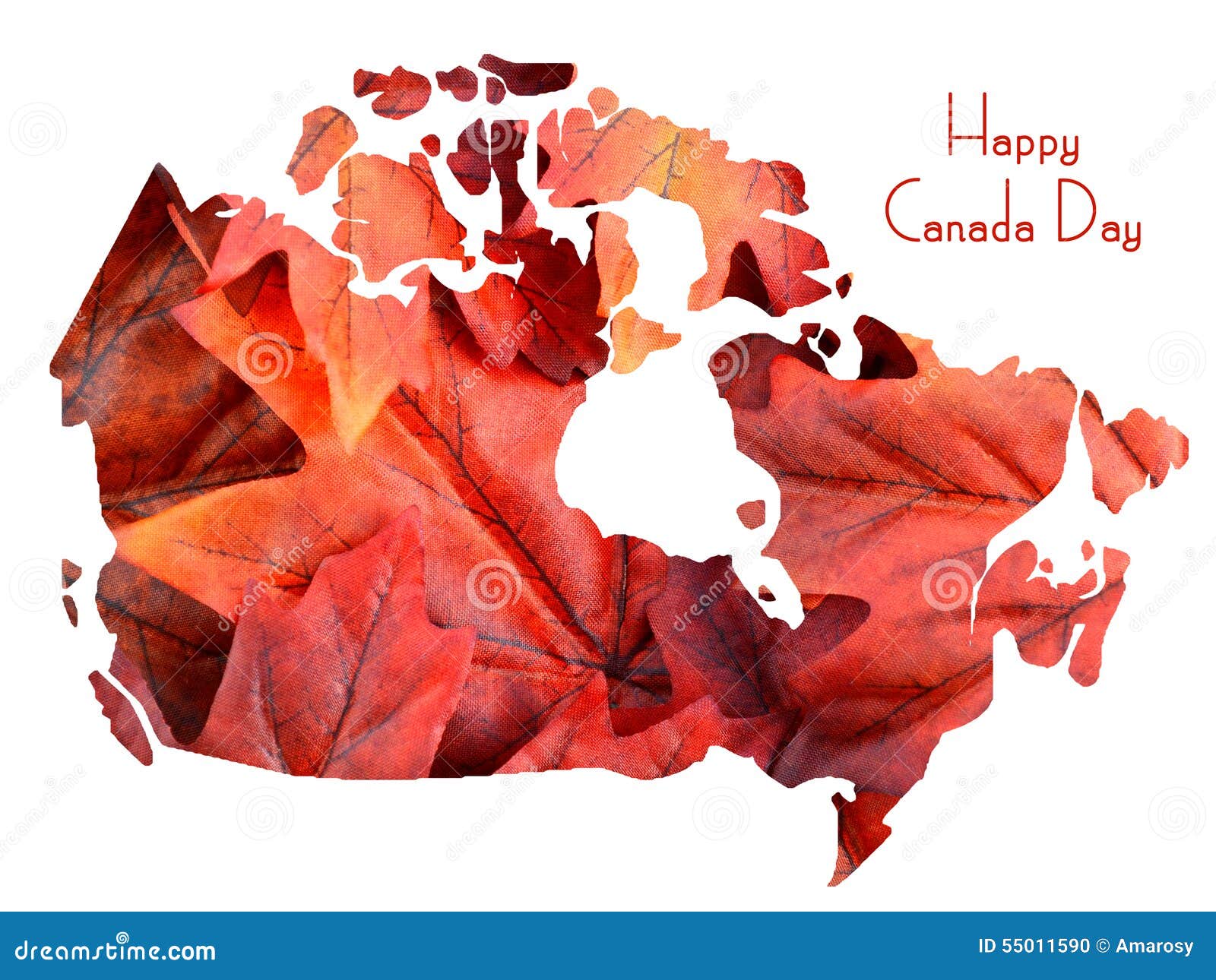 Red Maple Leaves in Shape of Canada Map Stock Illustration ...