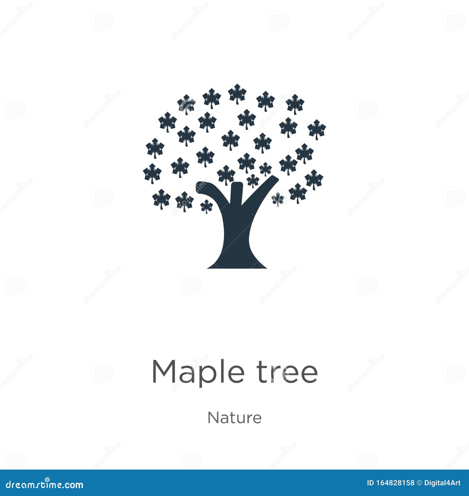 Red Maple Tree Icon Vector. Trendy Flat Red Maple Tree Icon from Nature ...
