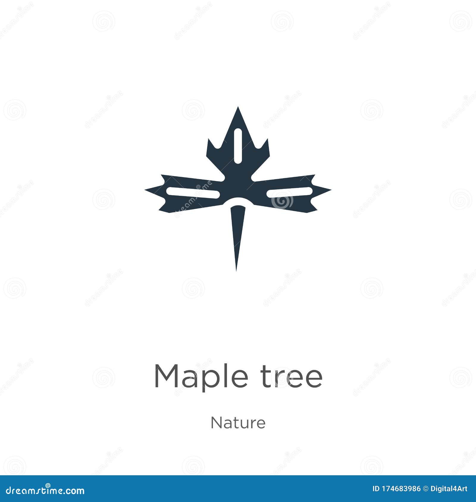 Red Maple Tree Icon Vector. Trendy Flat Red Maple Tree Icon from Nature ...