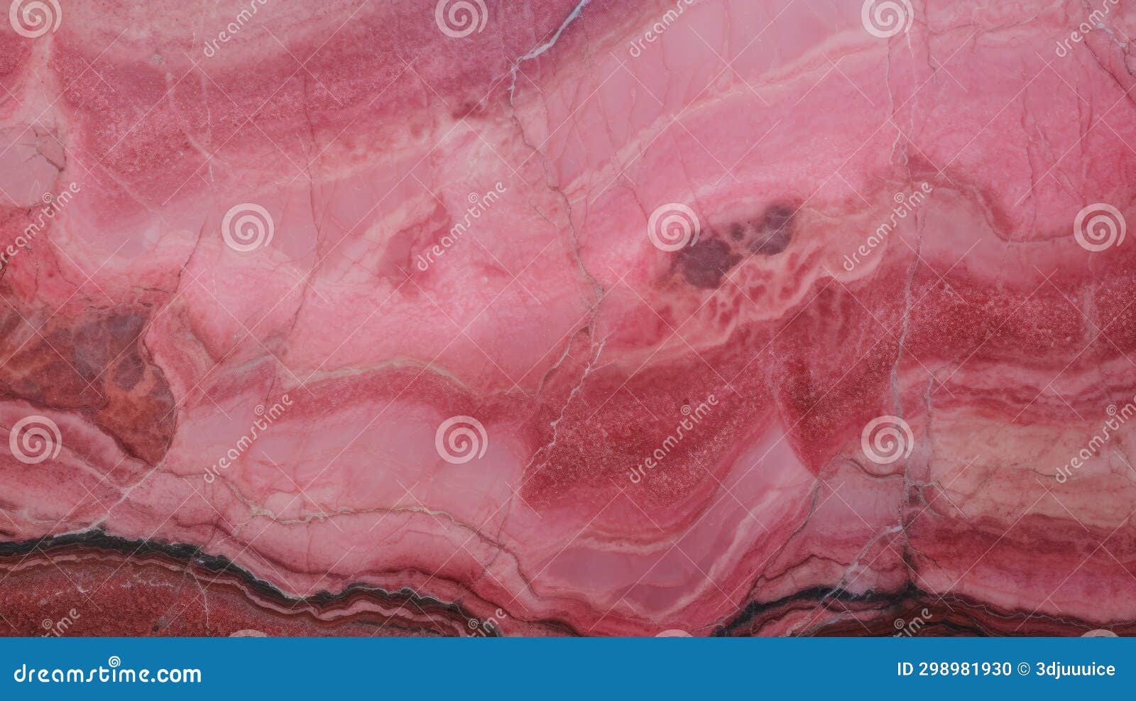Red Marble with Pink Veins Horizontal Background. Stock Illustration ...