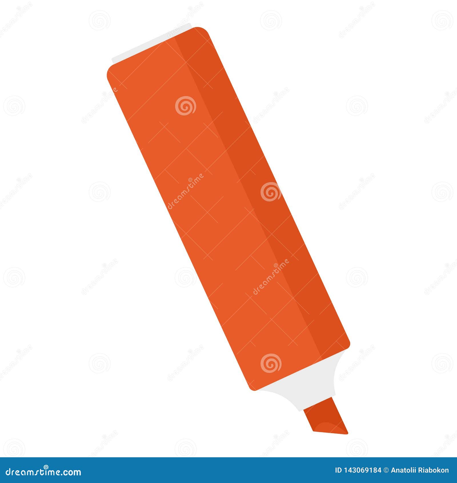 Red Marker Icon, Flat Style Stock Vector - Illustration of highlighting ...