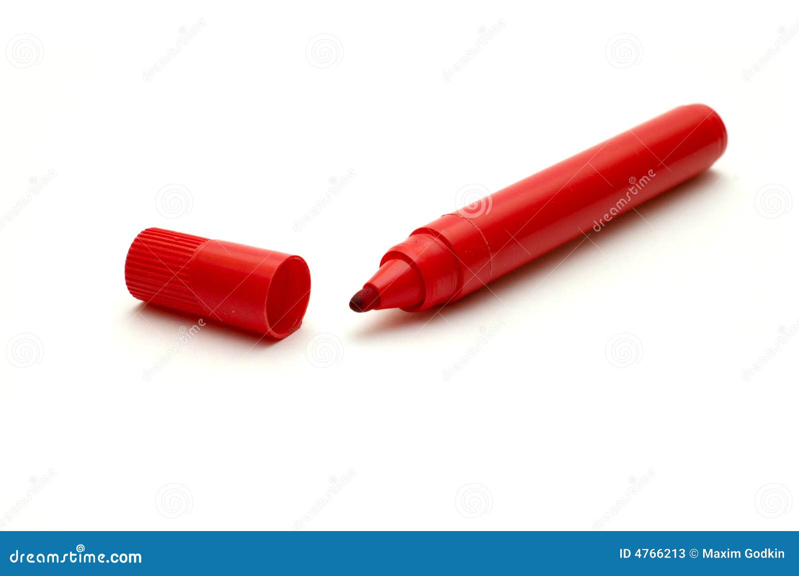 The red marker isolated stock image. Image of draw, marker - 4766213