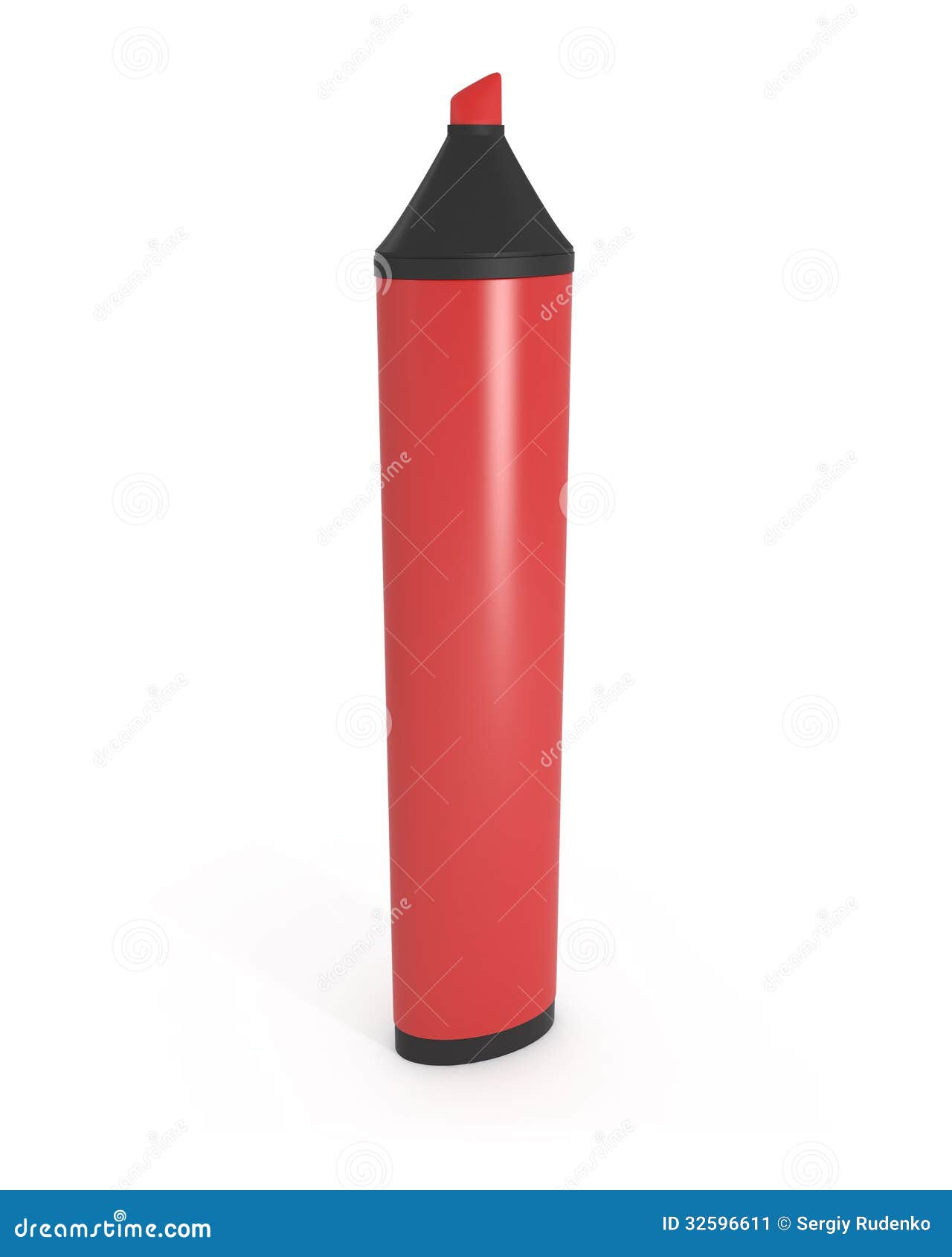 Red Marker Isolated on White Stock Illustration - Illustration of ...