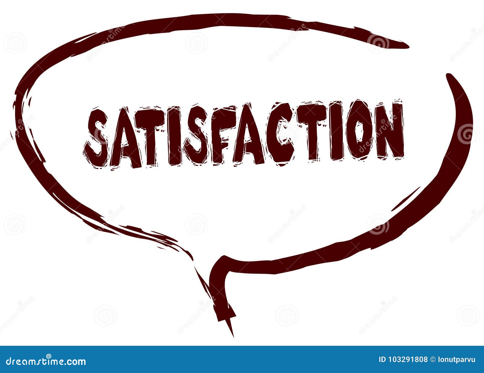 Red Marker Sketched Speech Bubble with SATISFACTION Message. Stock ...