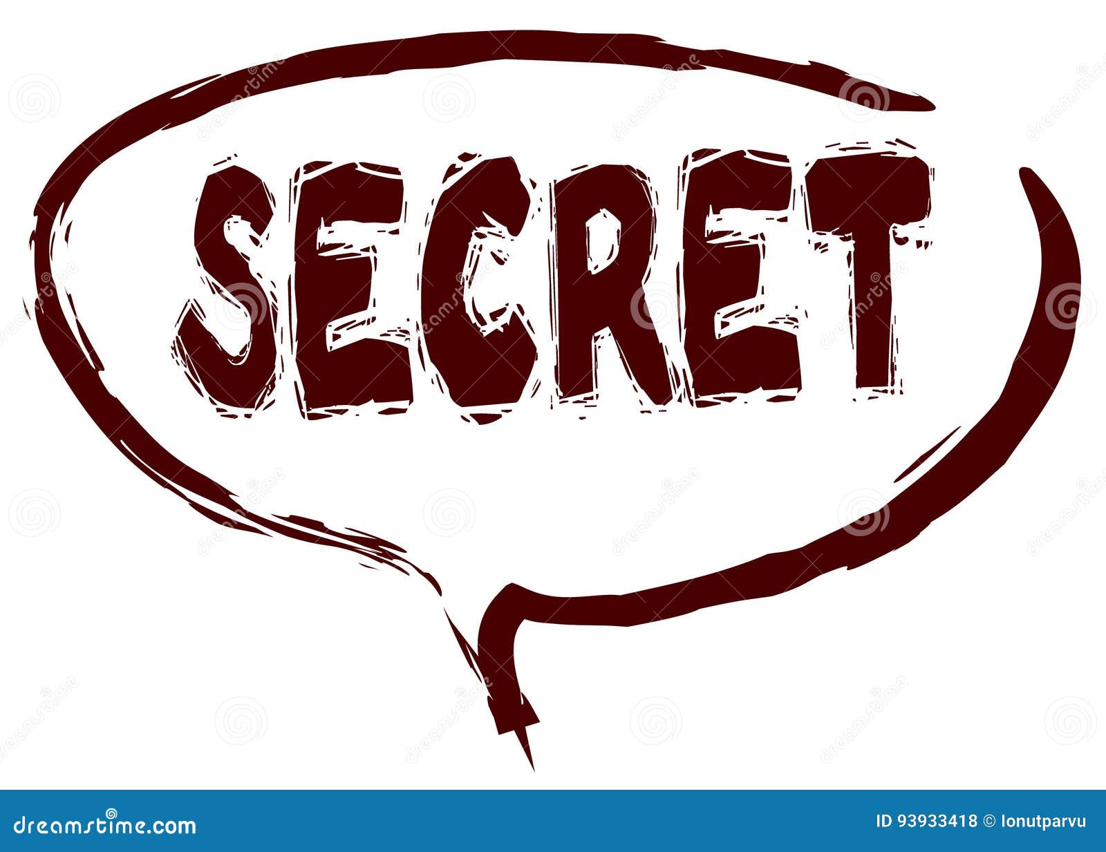 Red Marker Sketched Speech Bubble with SECRET Message. Stock ...