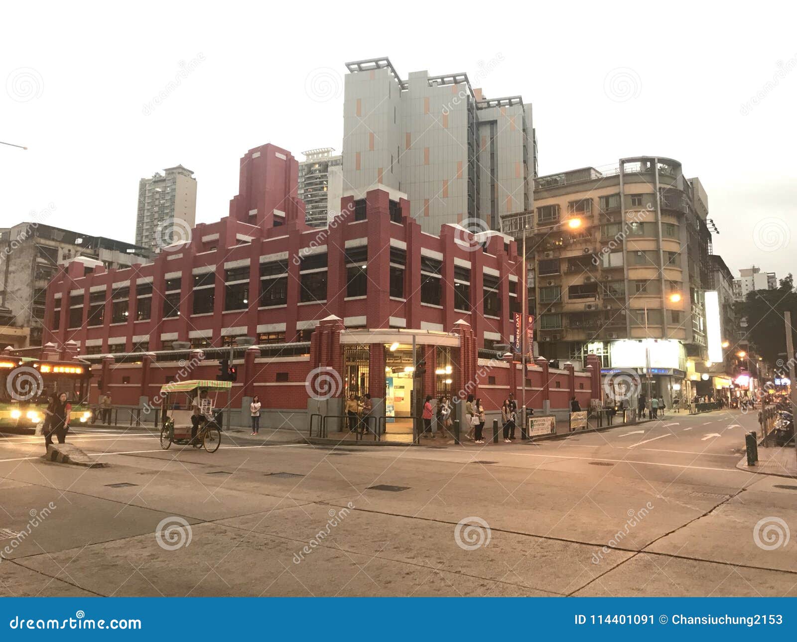 Red market, Macau stock image. Image of famous, market - 114401091
