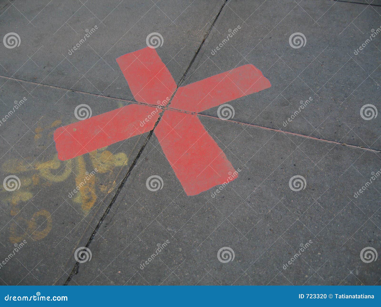 Red x marks the spot stock photo. Image of background, street - 723320
