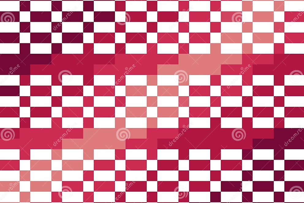 Red Maroon Square Pixel Pattern with Abstract Checkered Mosaic Design ...