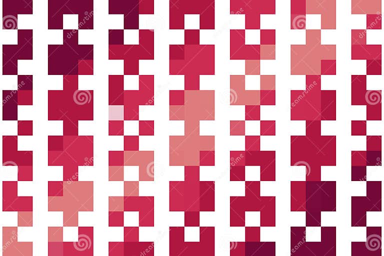 Red Maroon Square Vertical Pattern with Abstract Pixelated Stripes ...