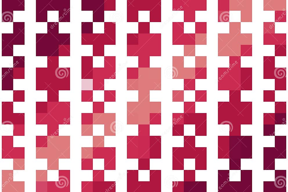 Red Maroon Square Vertical Pattern with Abstract Pixelated Stripes ...