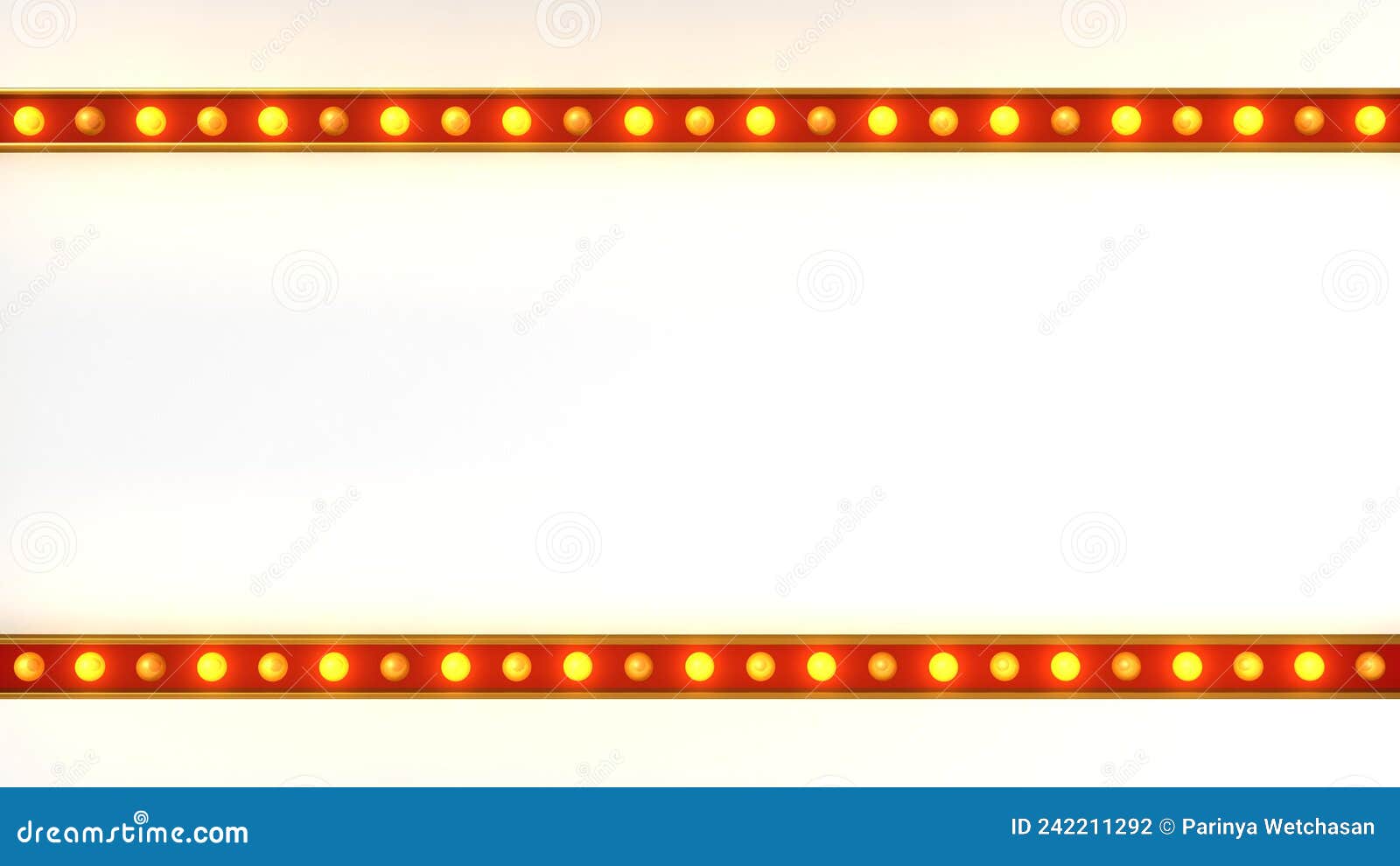 Red Marquee Light Board Sign Retro on White Background Stock ...