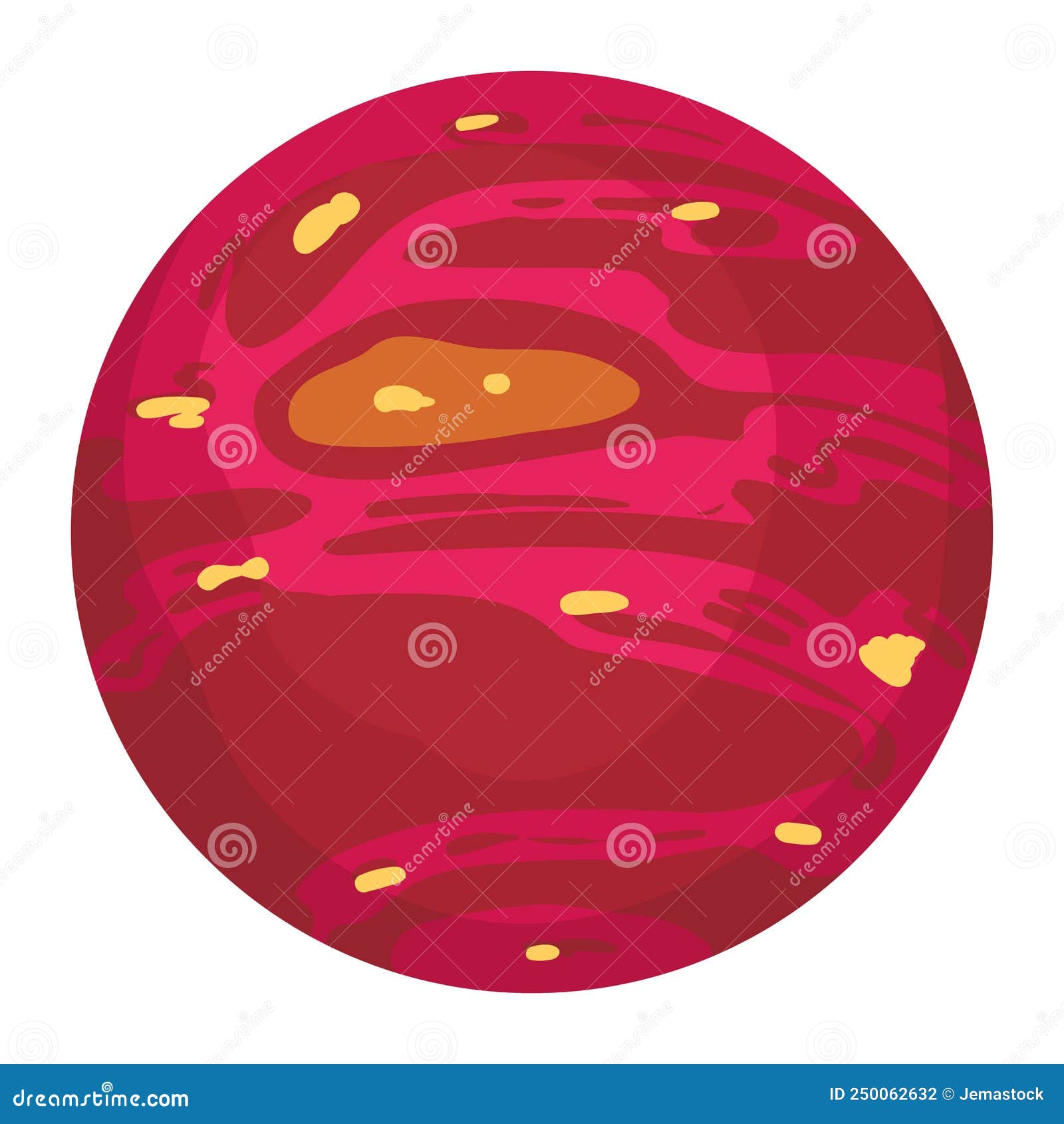 Red mars space planet stock vector. Illustration of outer - 250062632