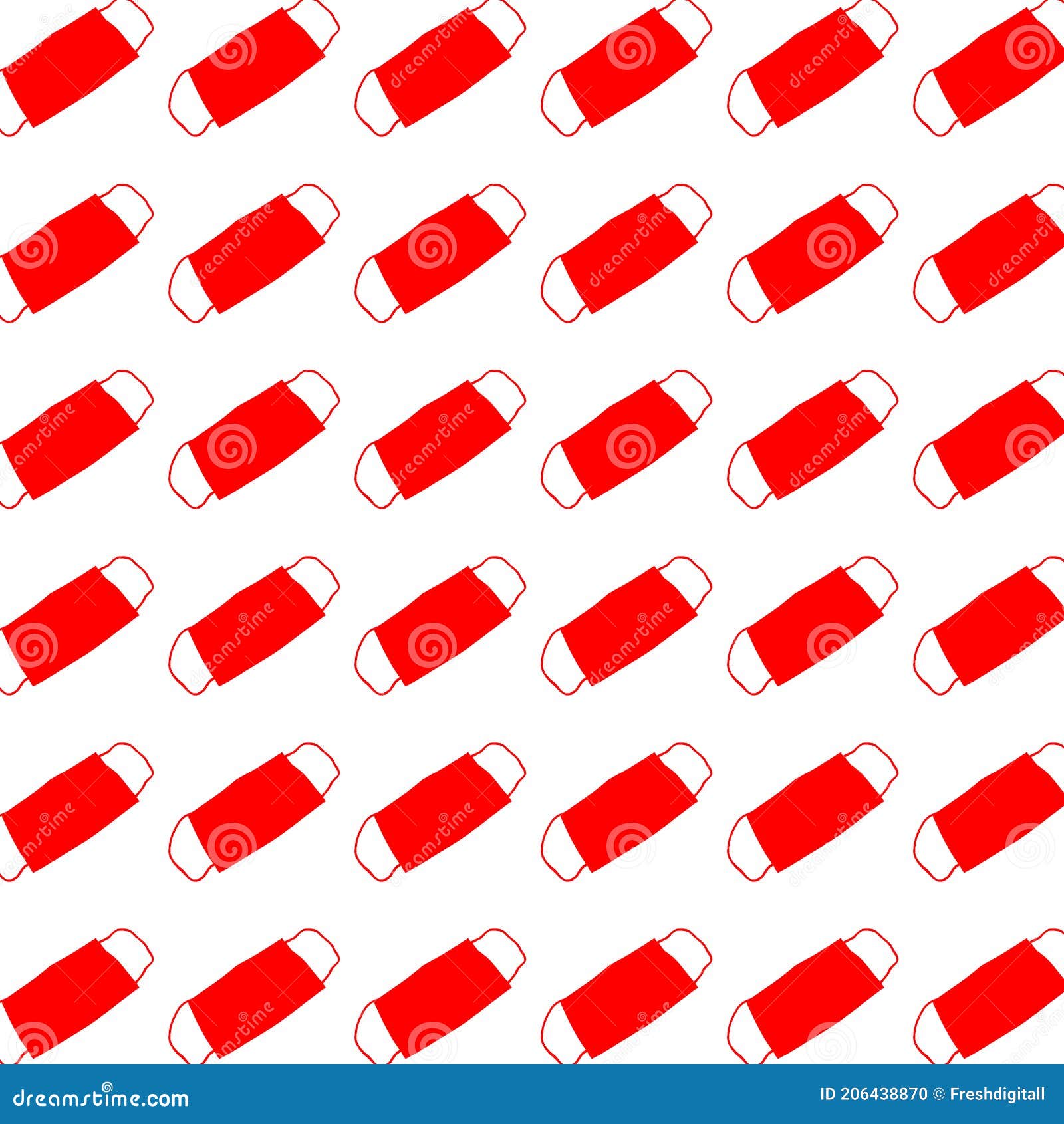 Red Mask Pattern for Background Stock Illustration - Illustration of ...