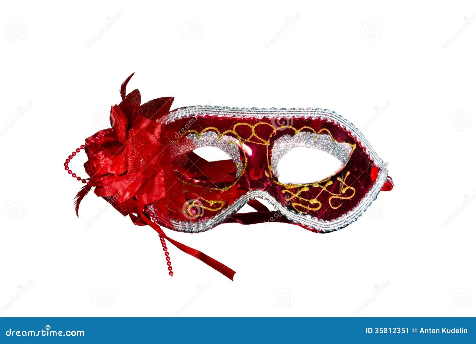 Red masquerade mask stock image. Image of bright, italian - 35812351