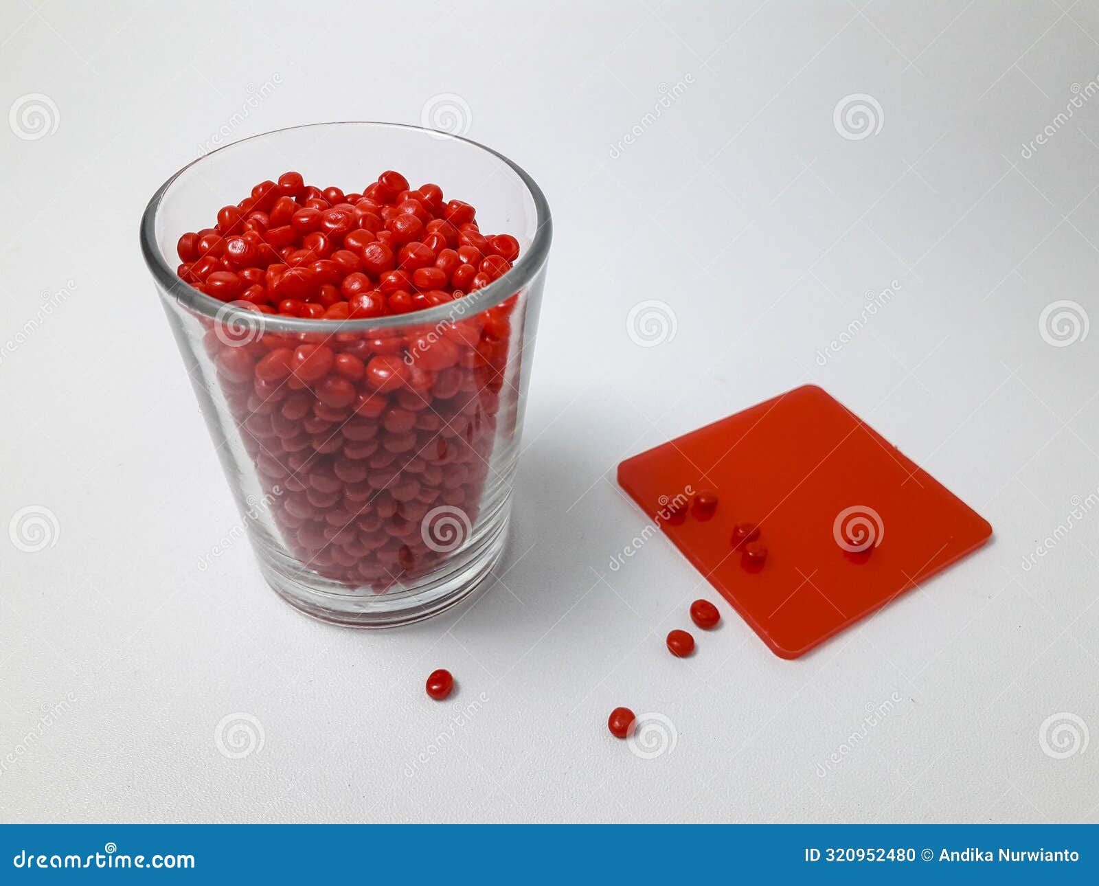 Red masterbatch granule stock photo. Image of factory - 320952480