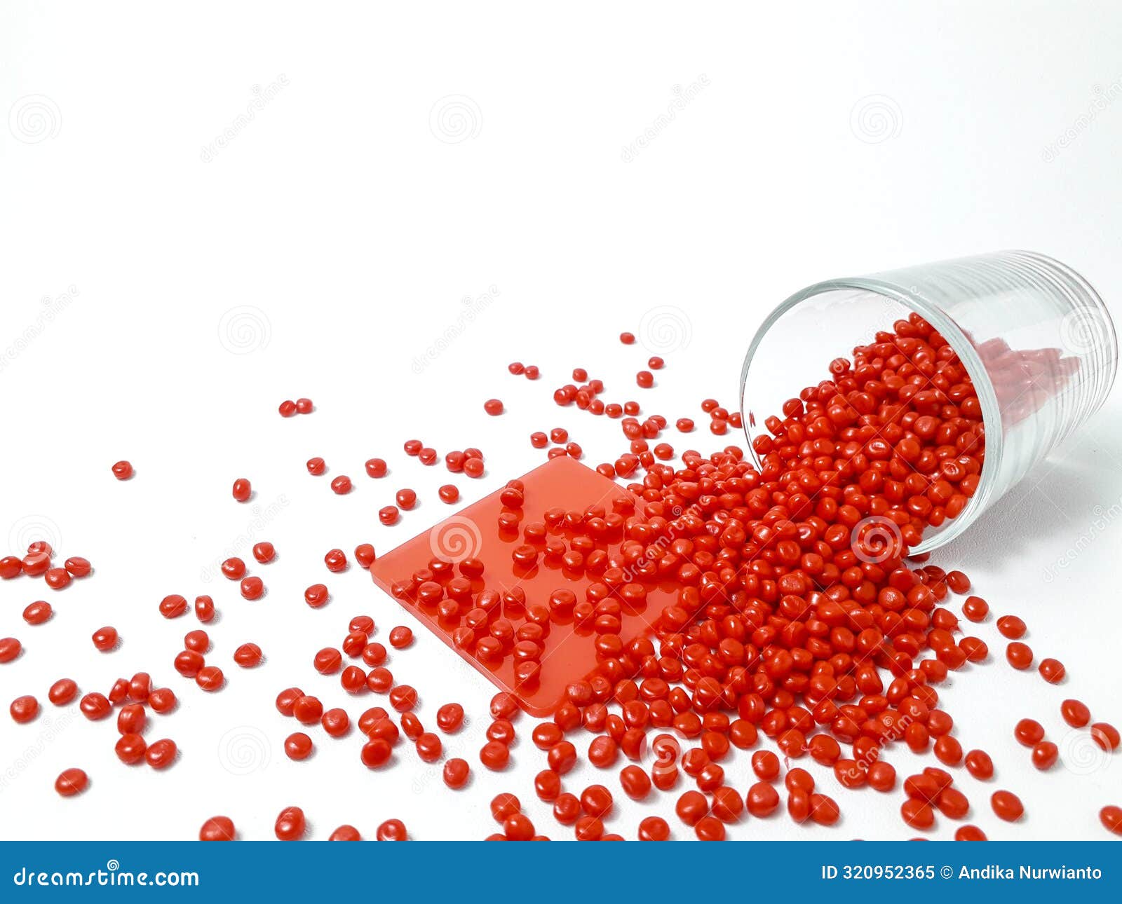 Red masterbatch granule stock image. Image of design - 320952365