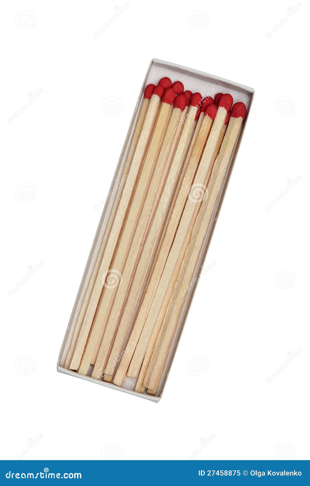 Red matches in a white box stock image. Image of ignite - 27458875