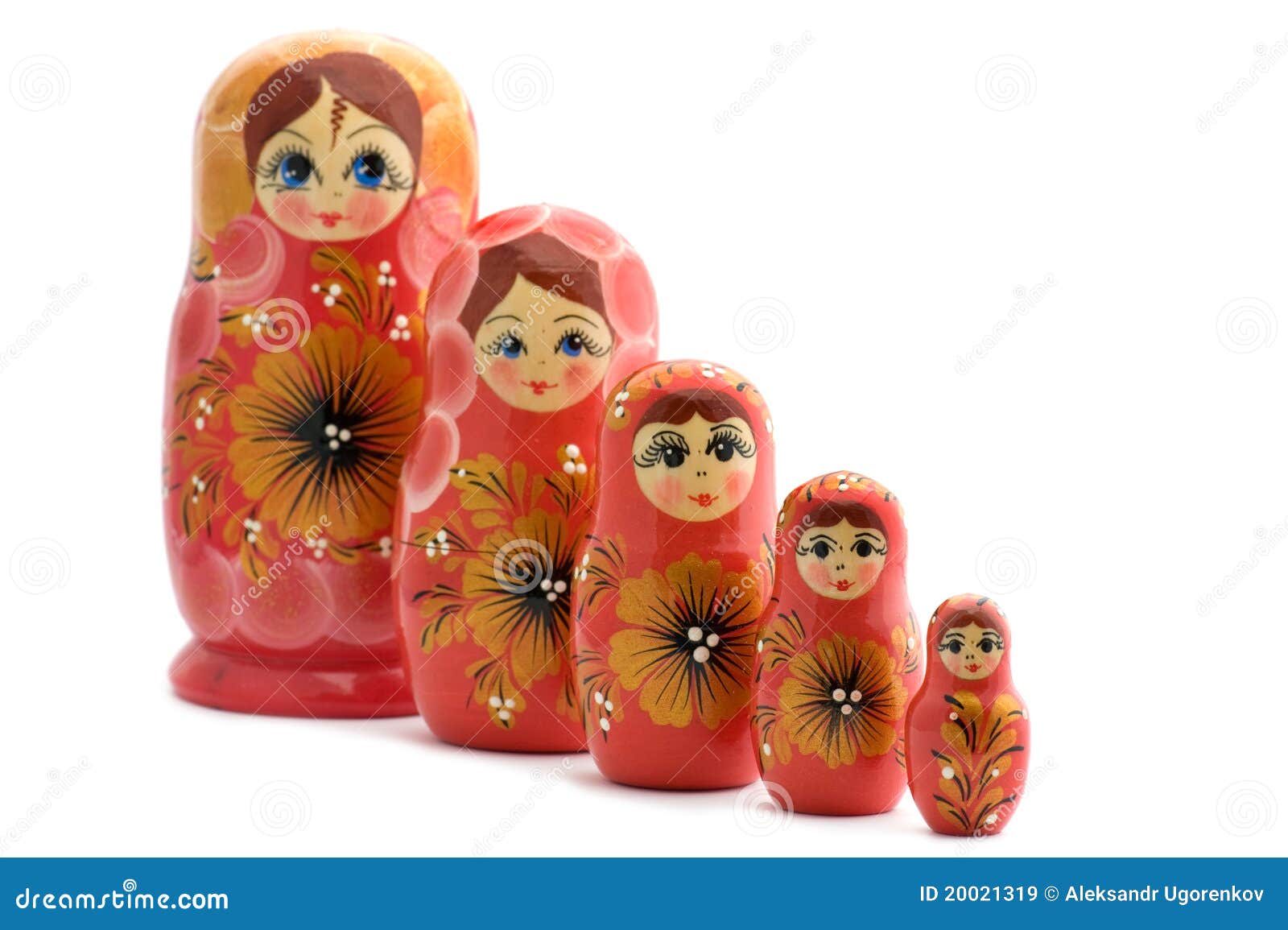 Red matrioshka on white stock image. Image of girl, puppet - 20021319