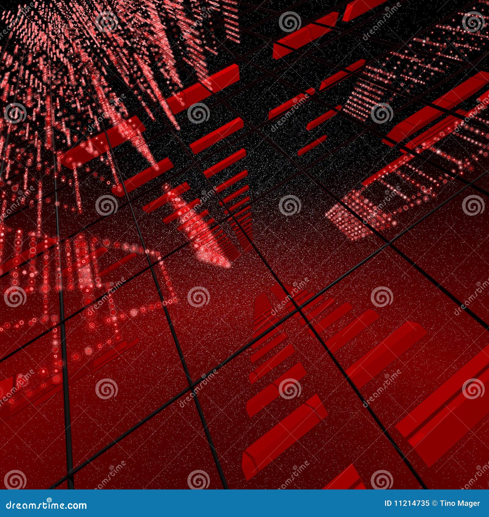 Red matrix background stock illustration. Illustration of background ...