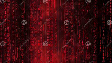 Futuristic Red Matrix Background with Digital Codes and Numbers, Ai ...