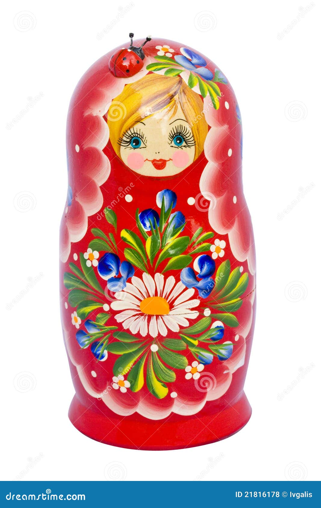 Red Matryoshka stock photo. Image of slavic, handmade - 21816178