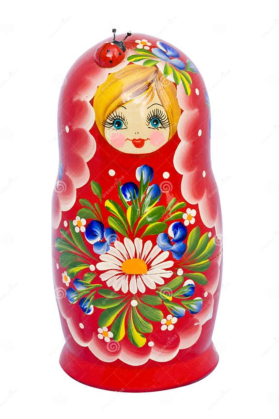 Red Matryoshka stock photo. Image of slavic, handmade - 21816178