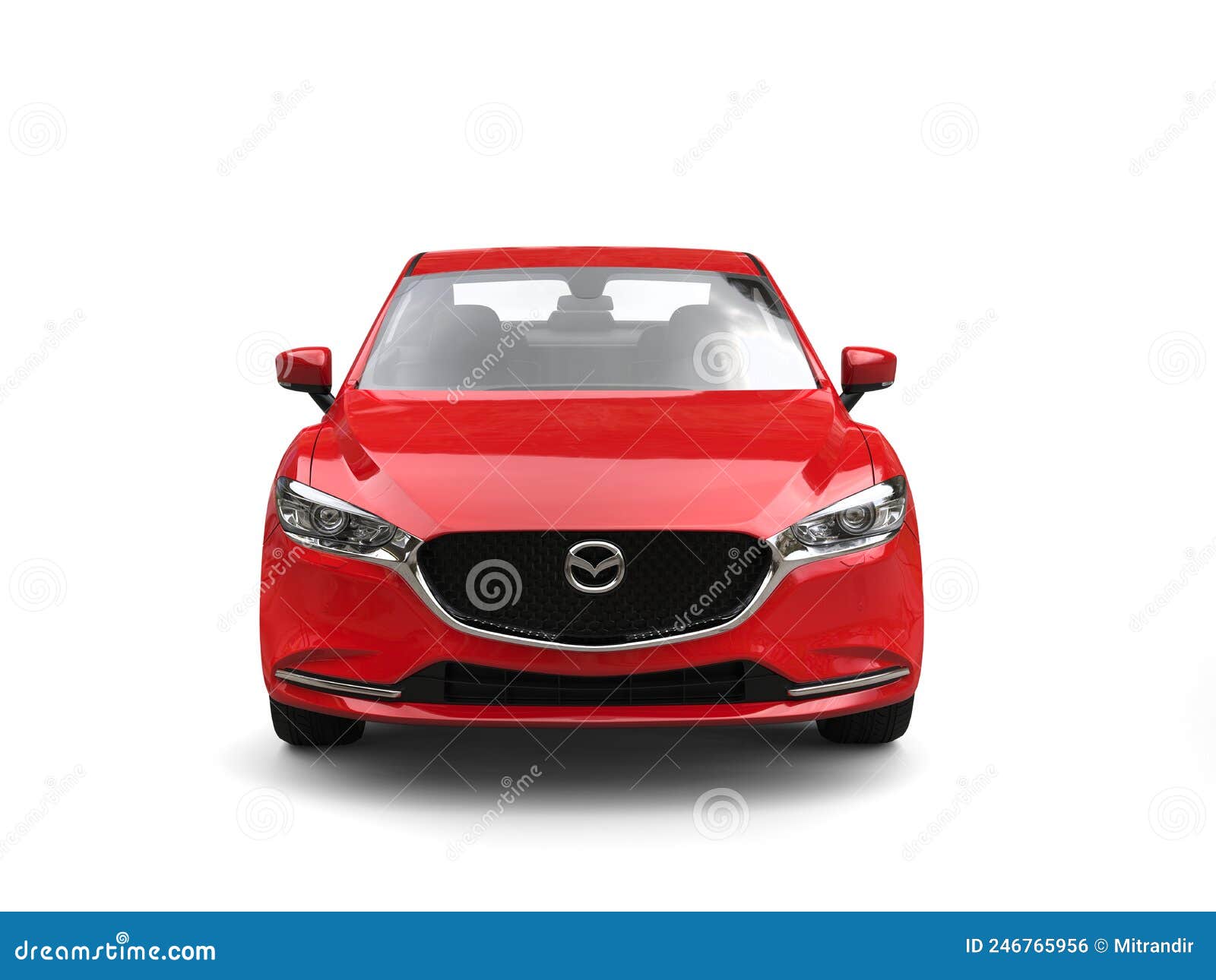 Red Mazda 6 2018 2021 Modell Front View 3D Abbildung Redaktionelles ...