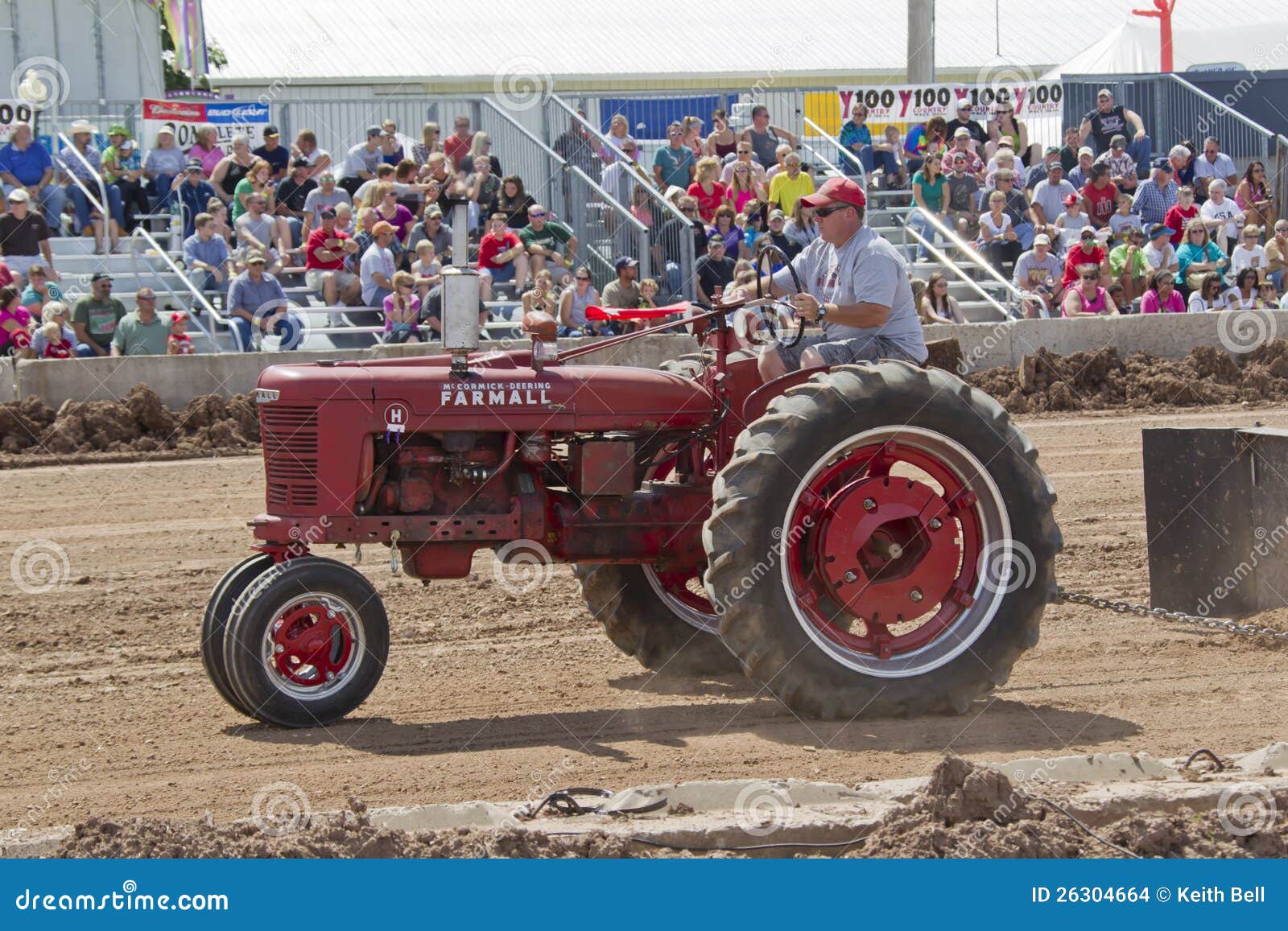 A Red McCormick Deering Farmall Tractor Editorial Stock Image - Image ...