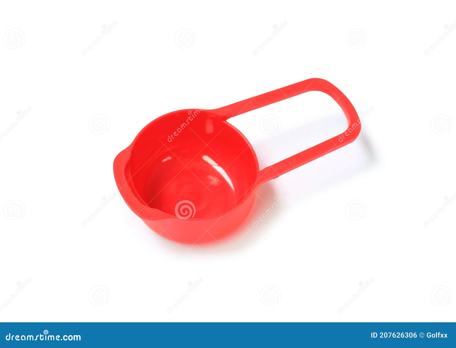 Red Measuring Cup Isolated on White Background Stock Photo - Image of ...