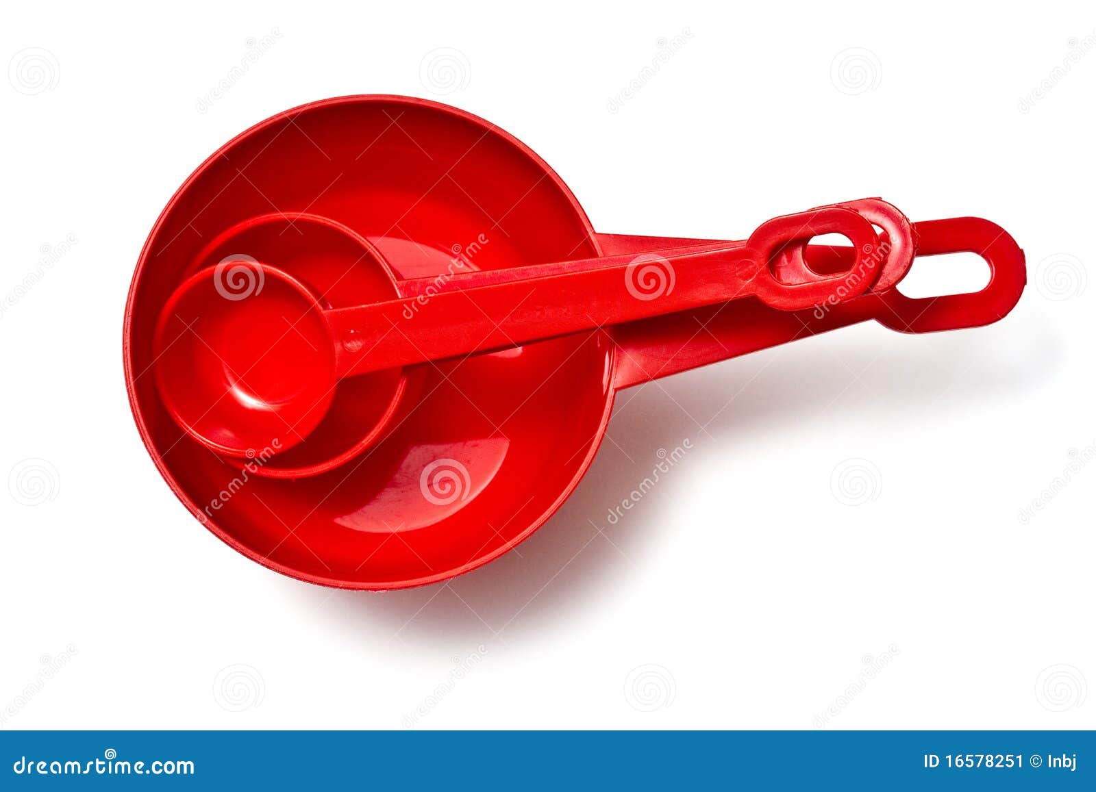 Red Measuring Cups Isolated on White Stock Image - Image of clean ...