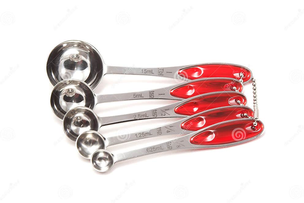 Red Measuring Spoons 2 stock photo. Image of isolated - 2006588