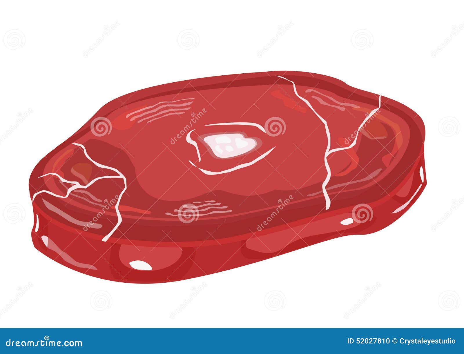 Red Meat of Animal Processed or Raw. Stock Vector - Illustration of ...