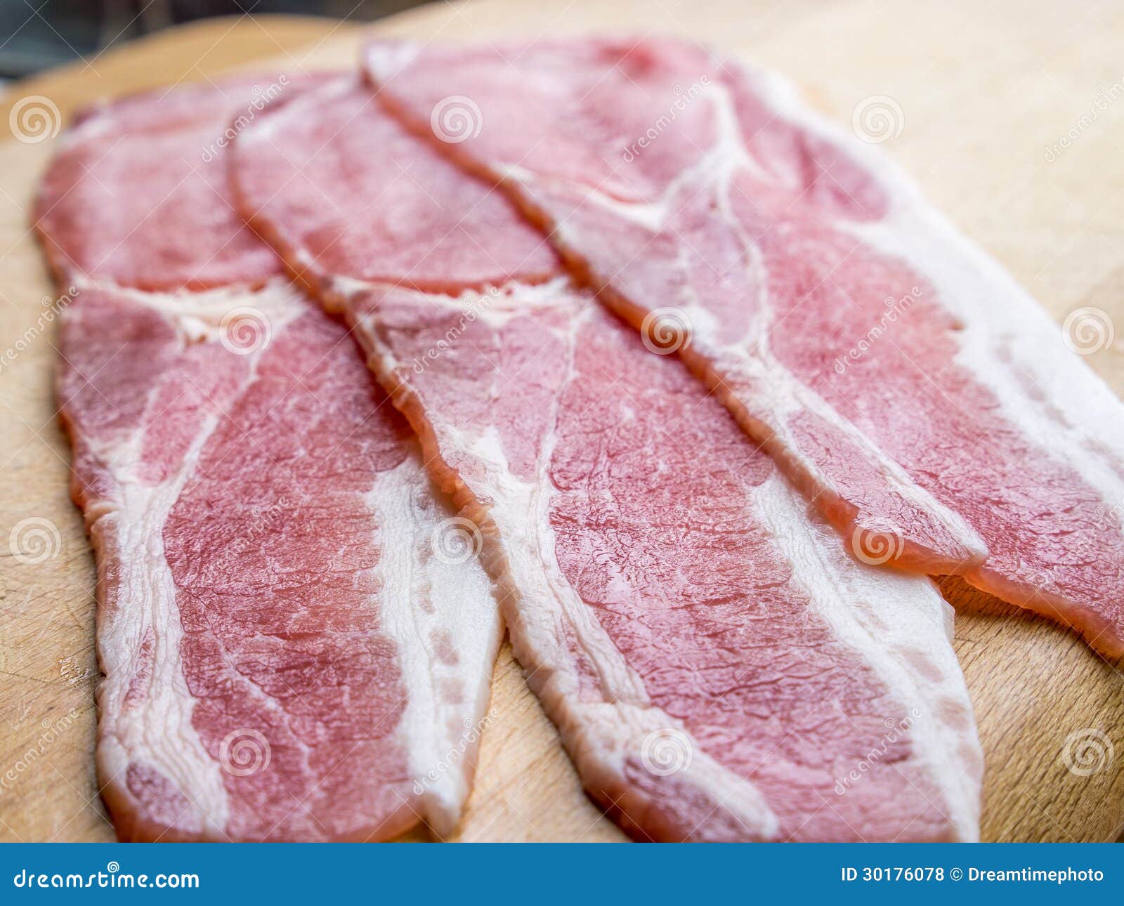 Red meat bacon stock photo. Image of pork, meat, slices - 30176078