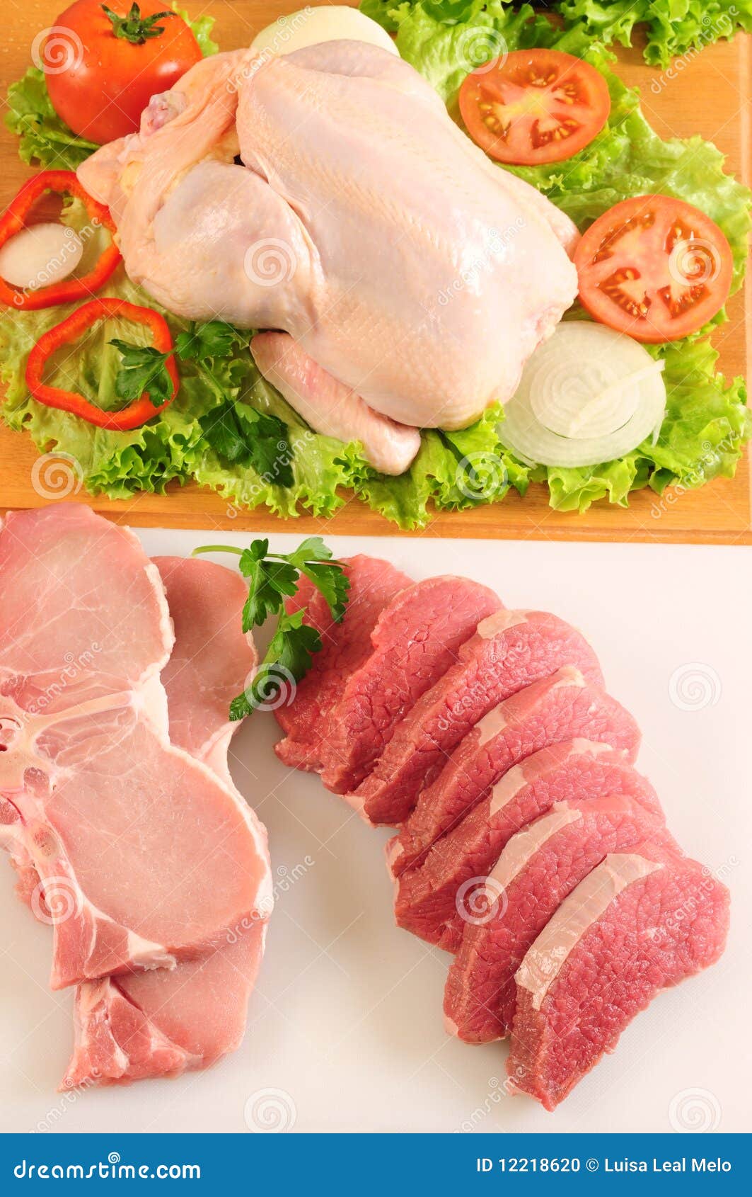 Red meat and chicken stock photo. Image of beef, health - 12218620