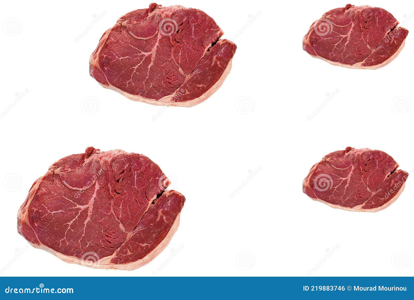 Red Meat Cut on a White Background Stock Photo - Image of color, grill ...