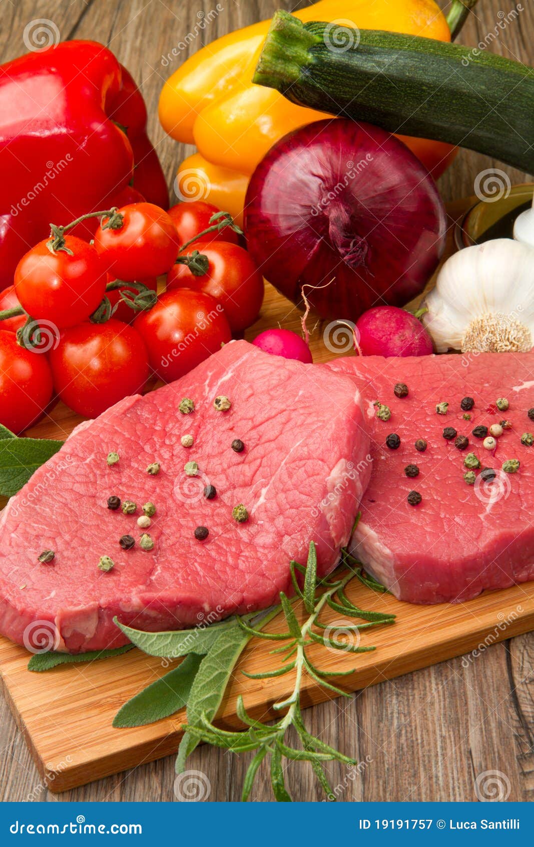 Red meat with vegetables stock image. Image of plant - 19191757