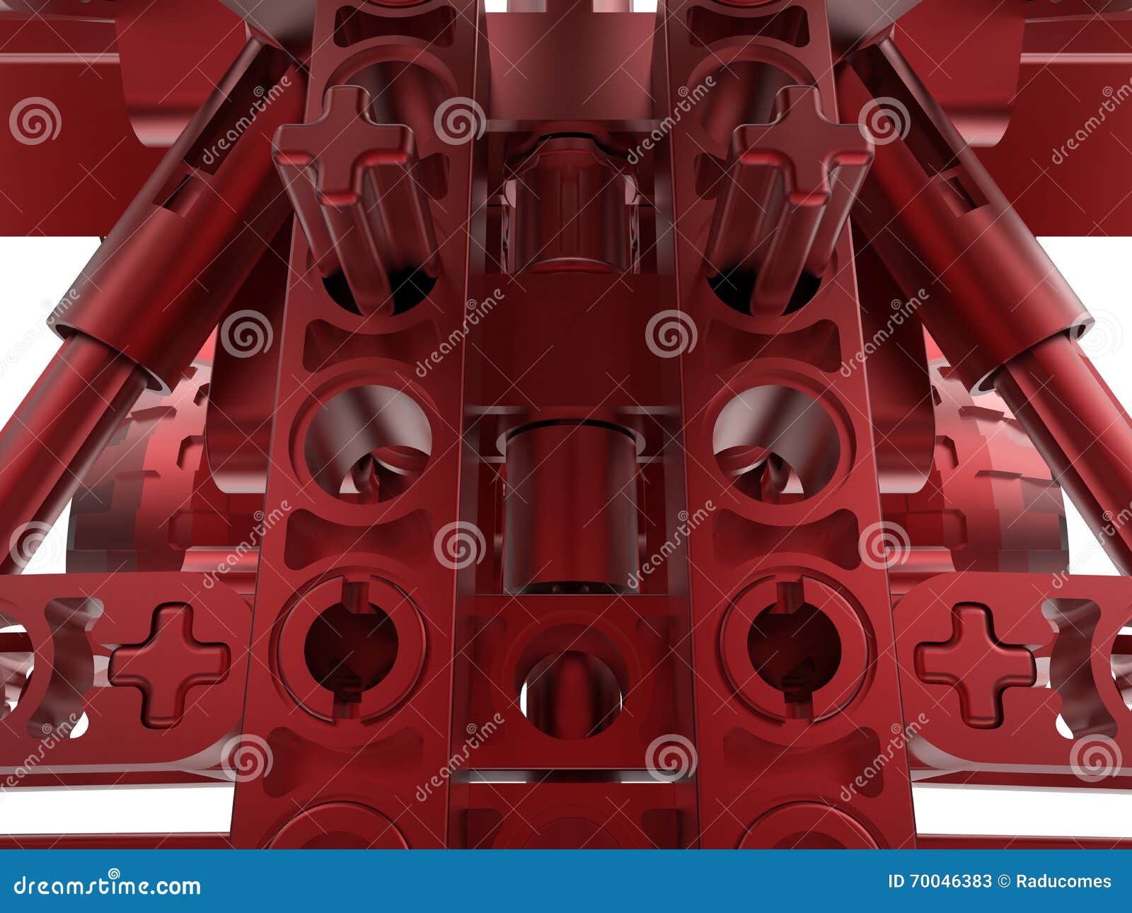 Red mechanical joints stock illustration. Illustration of engineering ...