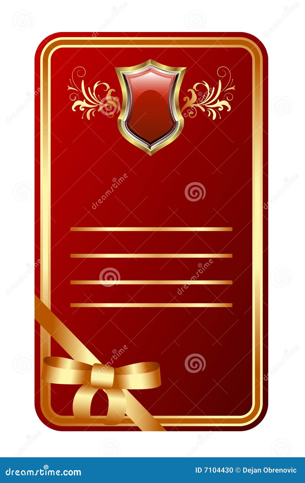 Red Medallion stock vector. Illustration of vector, brand - 7104430