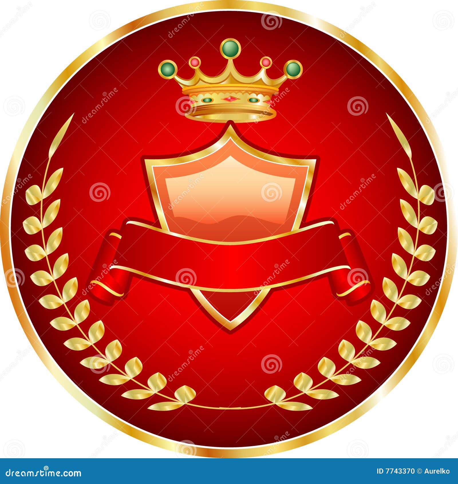 Red medallion1 stock vector. Illustration of decoration - 7743370